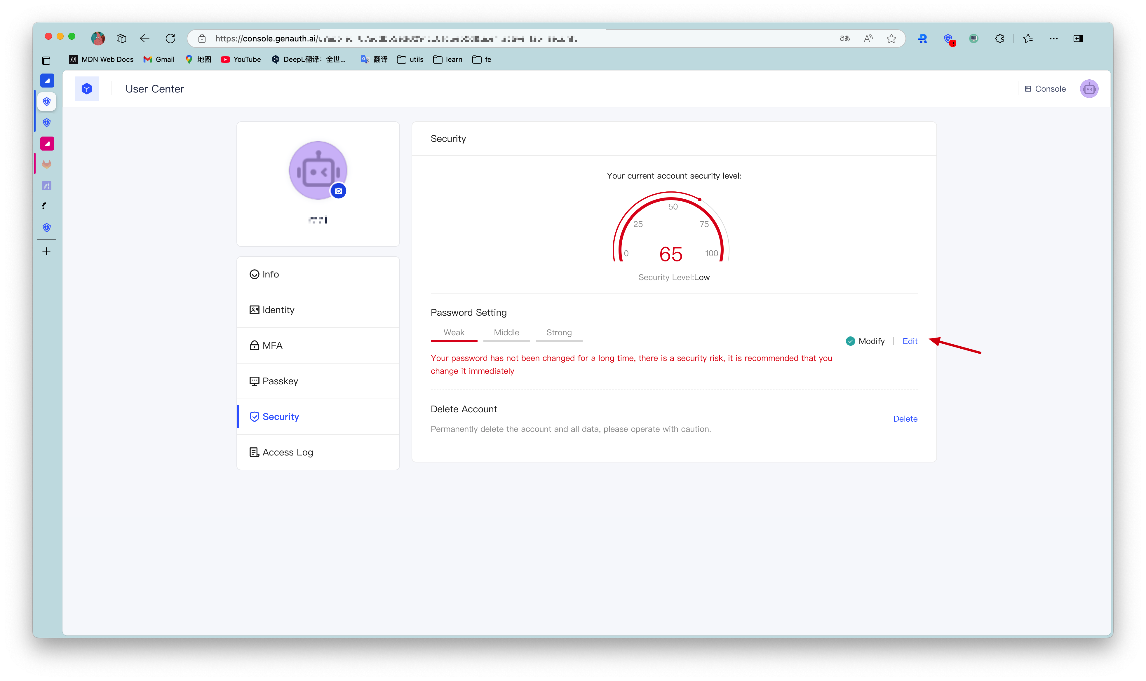 Use account and password authentication | GenAuth Docs
